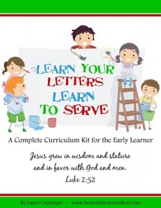 Learn Your Letters, Learn to Serve - Members Only | Heavenly Homemakers