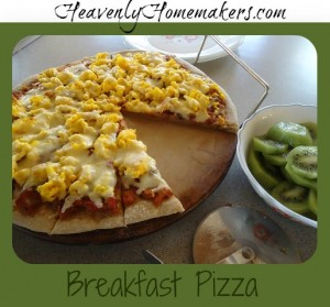Breakfast Pizza {Real Food Dollar Menu} | Heavenly Homemakers