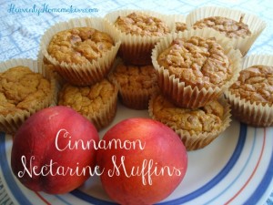 Cinnamon Nectarine Muffins | Heavenly Homemakers