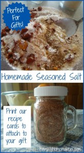 Homemade Seasoned Salt with Recipe Cards Attached ~ Homemade Gifts for ...