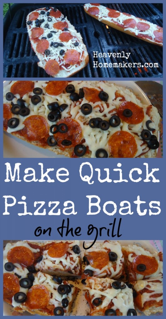 Make Pizza Boats on the Grill ~ Fast and Easy! | Heavenly Homemakers