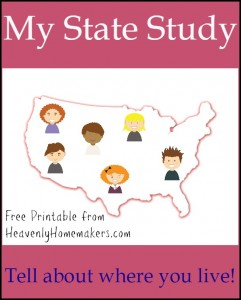"My State Study" Free Mini-Unit Printable For All! | Heavenly Homemakers