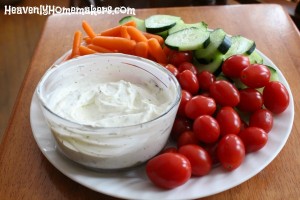 Simple Snack Recipe: Creamy Italian Veggie Dip | Heavenly Homemakers