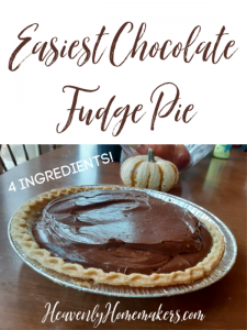 Easiest Chocolate Fudge Pie Recipe | Heavenly Homemakers