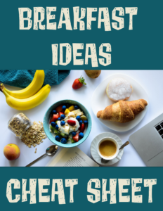 Breakfast Ideas Cheat Sheet - Members Only | Heavenly Homemakers