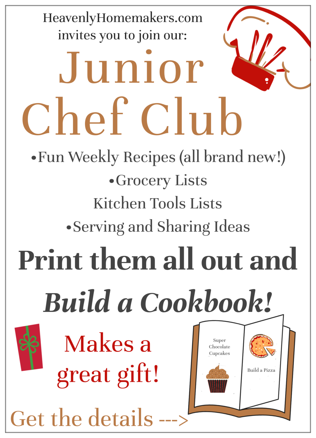 Junior Chef Club Registration OPEN AGAIN - One Week Only! | Heavenly ...